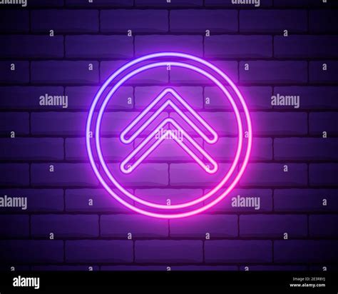 Swipe Up Button For Social Media Neon Style Arrow Button And Web Icon For Advertising And