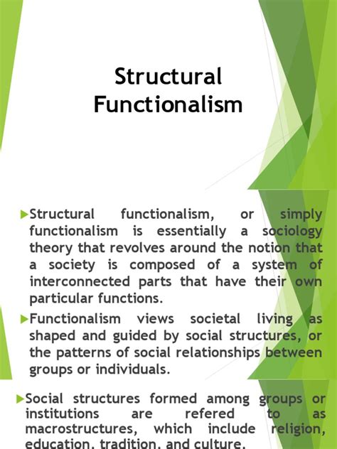 Structural Functionalism Pdf Social Structure Scientific Theories