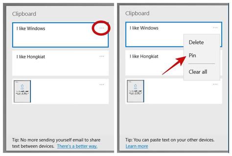 getting started with clipboard history in windows 10 hongkiat