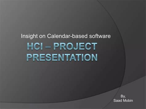 Hci Project Presentation Ppt