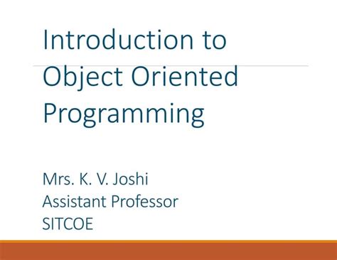 Basic Concept Of Oops Ppt