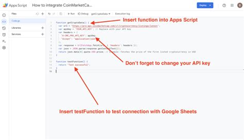 Integrating Google Sheets With The CoinMarketCap API A Step By Step Guide