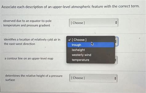 Solved Associate Each Description Of An Upper Level