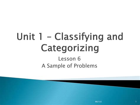 Ppt Unit 1 Classifying And Categorizing Powerpoint Presentation Free Download Id2288571