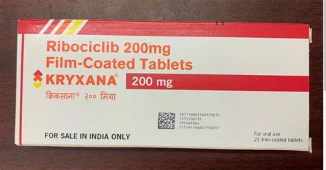Ribociclib 200mg Tablet At ₹ 25000box Kryxana In Nagpur Id 2852383643933