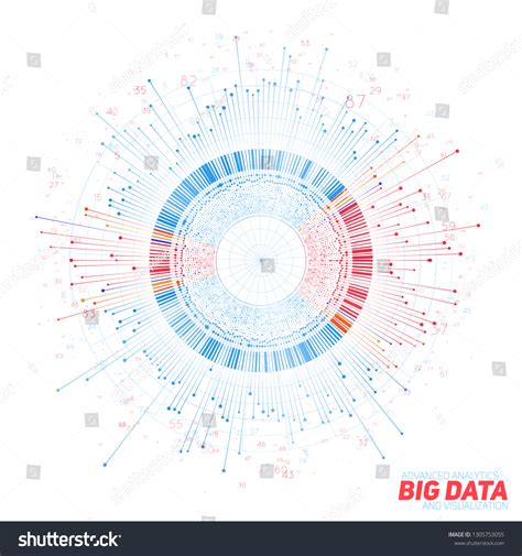 Big Data Circular Visualization Futuristic Infographic Stock Vector