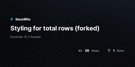 styling for total rows forked stackblitz