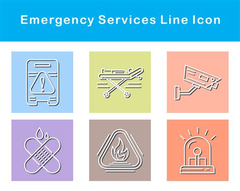 Emergency Services Vector Icon Set 21272953 Vector Art At Vecteezy