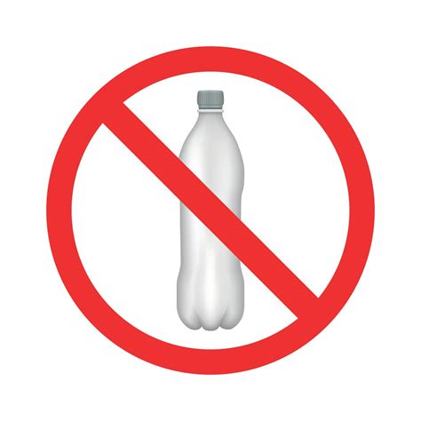 No Plastic Water Bottle Line Icon Logo Isolated 11171590 Vector Art At