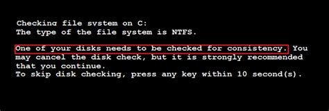 [5 solutions] one of your disks needs to be checked for consistency