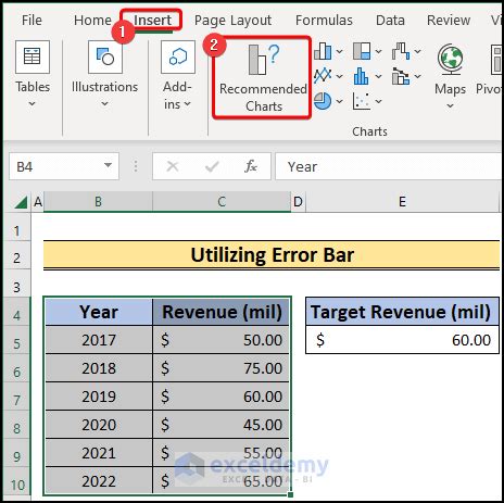 How To Create Bar Chart With Target Line In Excel 3 Easy Methods