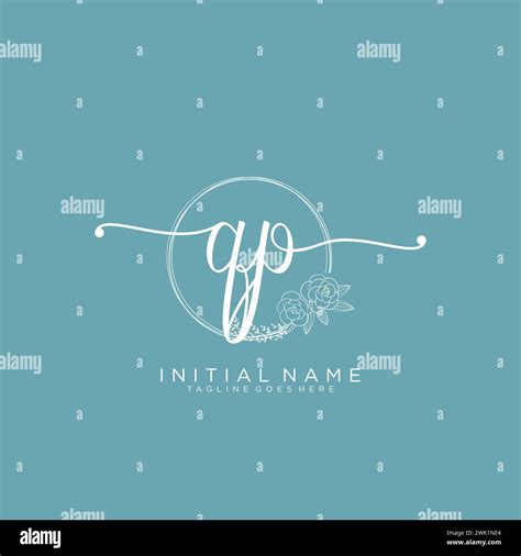 QP Initial Handwriting Logo With Circle Stock Vector Image Art Alamy