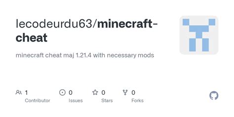 Github Lecodeurdu63 Minecraft Cheat Minecraft Cheat Maj 1 21 4 With
