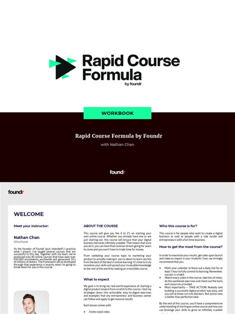 Rapid Course Formula Workbook Full 2021 Pdf Educational Technology