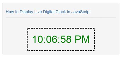 How To Display Live Digital Clock In Javascript Sourcecodester
