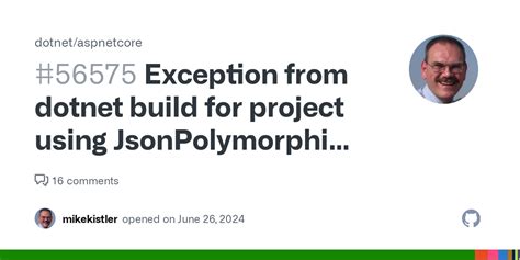 Exception From Dotnet Build For Project Using Jsonpolymorphic With Typediscriminatorpropertyname