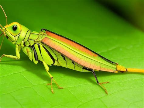 Premium Ai Image Grasshopper On The Grass Generated By Ai