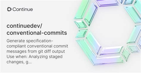 continuedev conventional commits