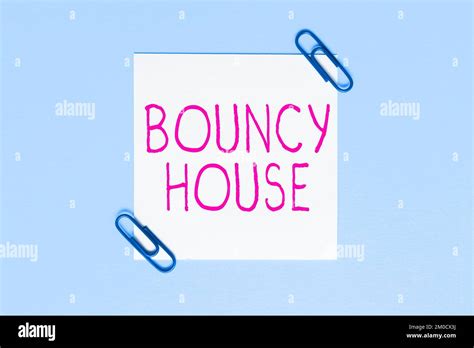 Text Caption Presenting Bouncy House Word For Automated Program That