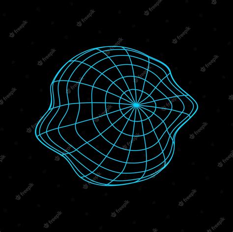 Premium Vector Vector Digital Wireframe Futuristic Sphere Shape