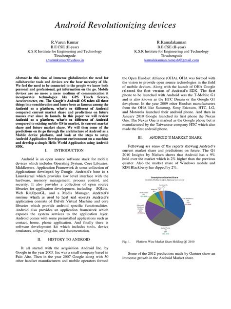 Ieee Paper Based On Android Applications With Its Recent Technologies Pdf Eclipse Software
