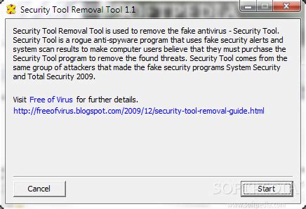 Security Tool Removal Tool Download Free Windows Softpedia