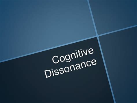 Cognitive Dissonance Ppt