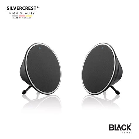 Stereo Speaker Set True Wireless Bluetooth Silvercrest ® Black Market