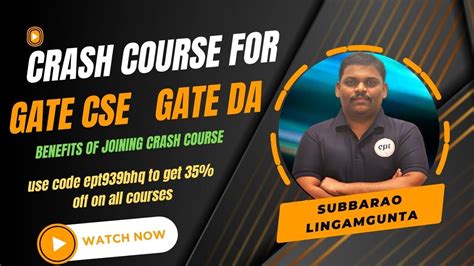 Crash Course For Gate Cse And Da 2025 Ept Exciting Offer Reddy Sir Youtube