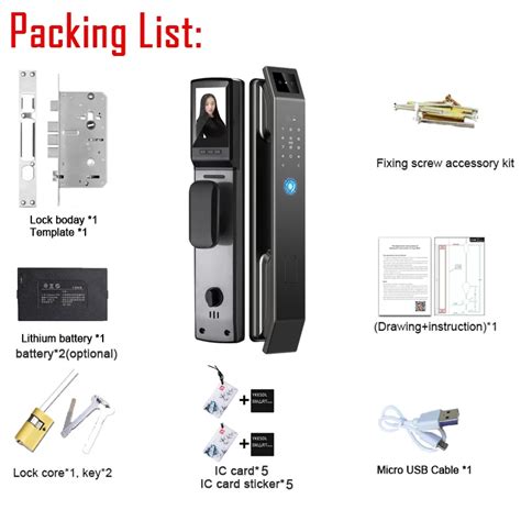 3d Face Recognition Unlock Digital Door Lock With Camera Fingerprint Password Unlock Keyless