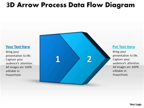 ppt 3d arrow process data flow network diagram powerpoint template