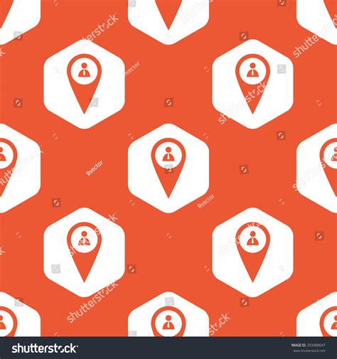 Map Marker User Icon White Hexagon Stock Vector Royalty Free Shutterstock