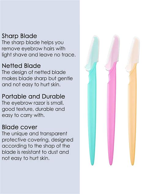 12 Eyebrow Razors Multi Purpose Exfoliating Facial Tools Face And