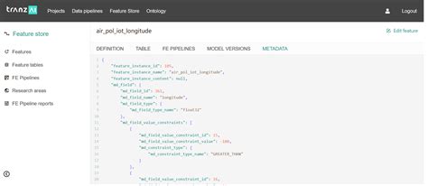 master data tranzai platform documentation