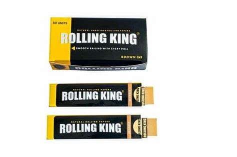 Plain Rolling Paper 3 3 Rolling King Rolling Paper Unbleached Brown Gsm Less Than 80 150