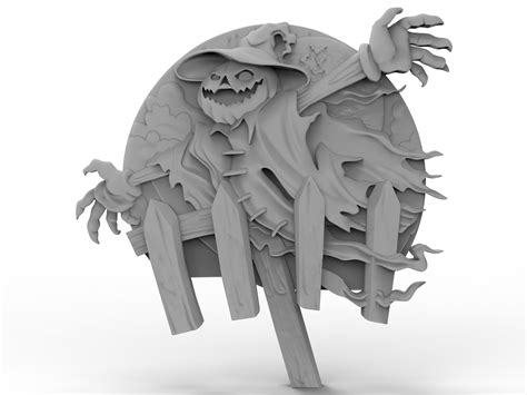 3d File 3d Model Stl File For Cnc Router Laser And 3d Printer Halloween 2
