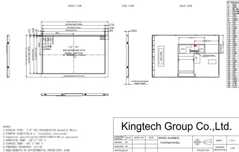 Inch RGB Interface X Resolution TN LCD Display
