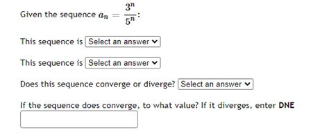 Solved Given The Sequence An5n3n This Sequence Is This