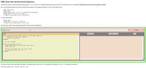fsm down then up then down sequence a fsm with 5