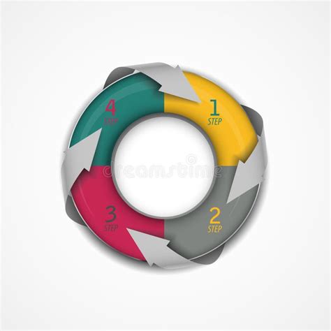 Infographics Data Pattern Of Cyclical Processes Stages Stock Illustration Illustration Of