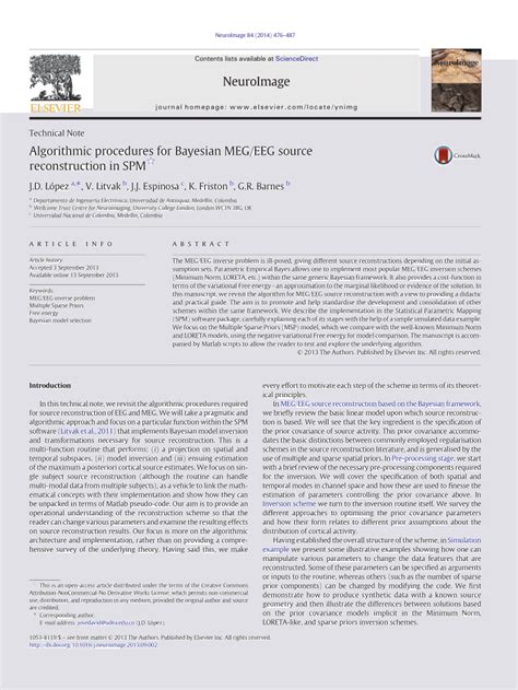 Pdf Algorithmic Procedures For Bayesian Megeeg Source Reconstruction