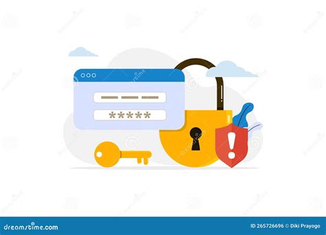 Security Shield Lock Password Protection Against Cyber Crimes Data