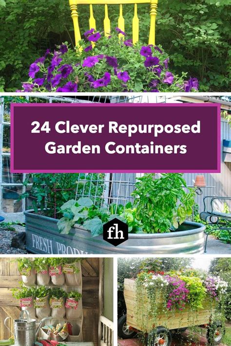 20 Clever Repurposed Garden Containers Garden Containers Fairy