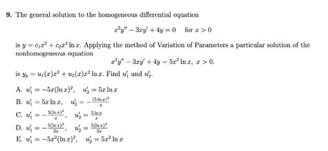 Solved 4 Find The Implicit Solution To The Initial Value