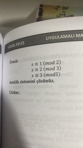 yÜksel keleŞ Örnek 2 1 uygulamali ma denklik sistemini çözünüz marma
