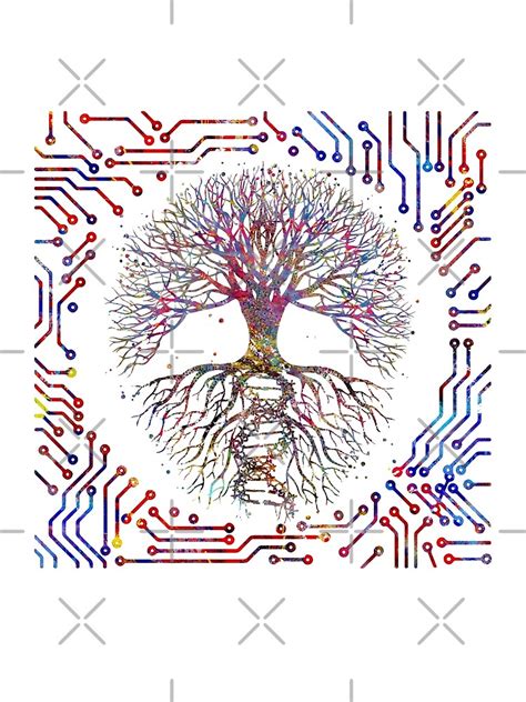 Tree Of Life With The Roots Of Dna By Rosaliartbook Redbubble