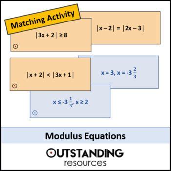 Solving Modulus Functions Matching Activity