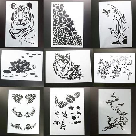 Badu Bg Шаблони за стена Животно Тигър Направи си сам Наслояване Живопис Лексант Оцветяване