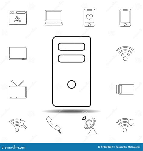Computer Case Icon Simple Thin Line Outline Vector Element Of