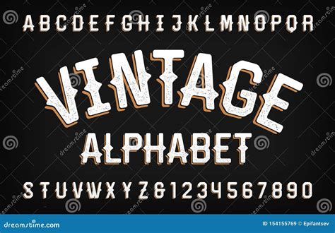 Oeil D un Caract re En Vintage Rétros Lettres Et Nombres Rayés Dans Le Style Occidental Sauvage